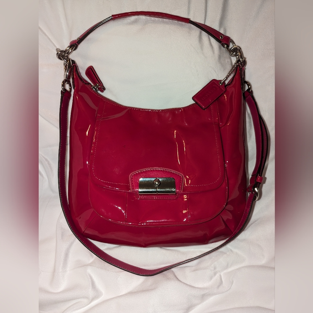Coach Kristin Patent Leather Raspberry Hot Pink Conve… - Gem